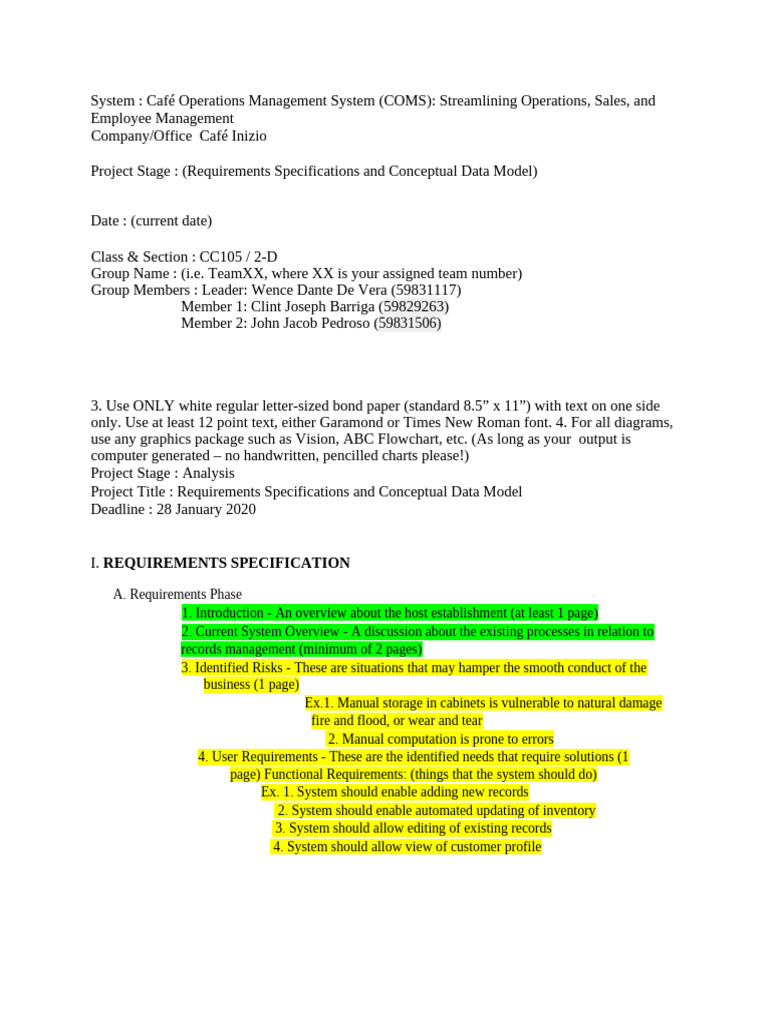 Revised_Analysis_and_Requirements_Spec. | PDF | Data Model | System