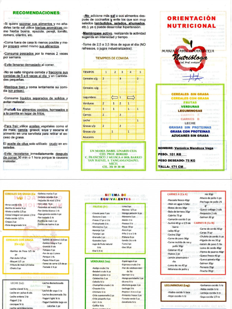 VERO TRIPTICO NUTRICION | PDF