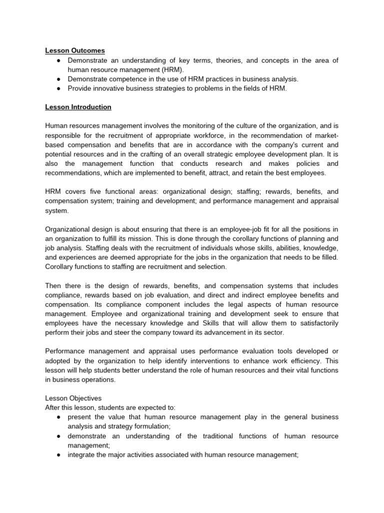 Human Resource and Management Basics | PDF | Performance Appraisal | Human Resource Management