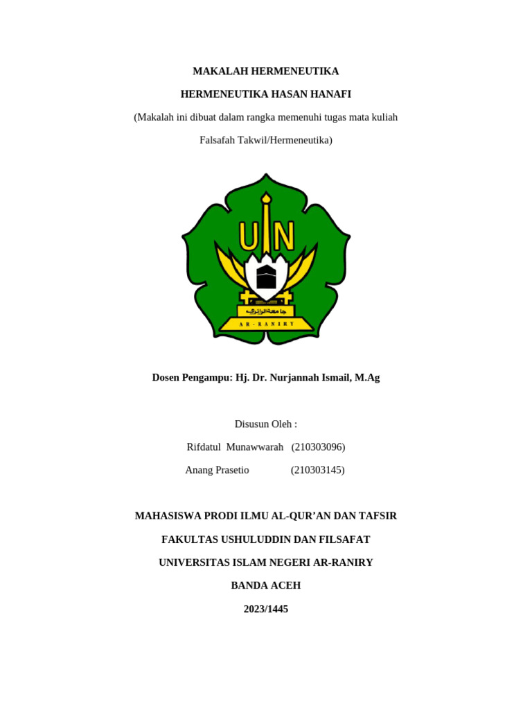 Hermeneutika Hasan Hanafi | PDF