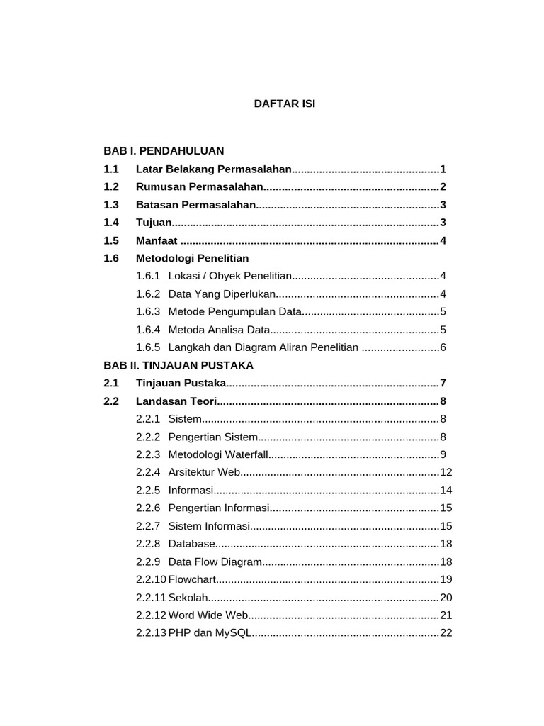 Daftar Isi | PDF