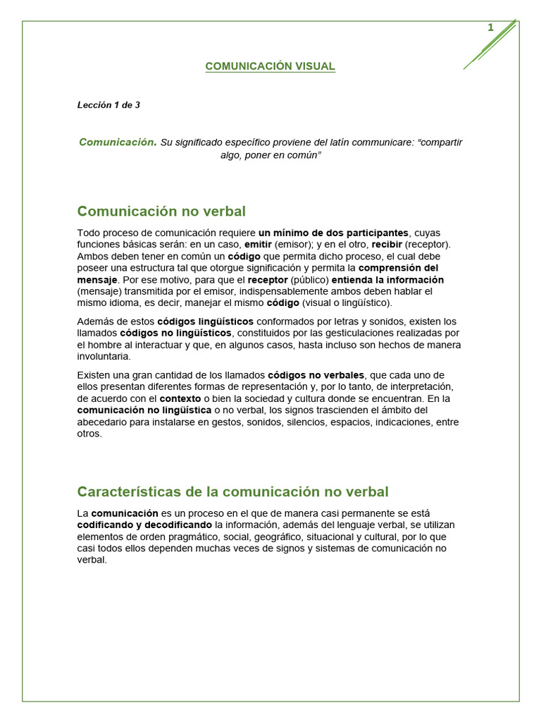 Comunicación Visual: Claves No Verbales | PDF | Comunicación ...
