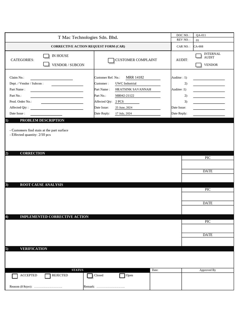 CA-008 (UWC) M8042-21122 | PDF | Audit | Accounting