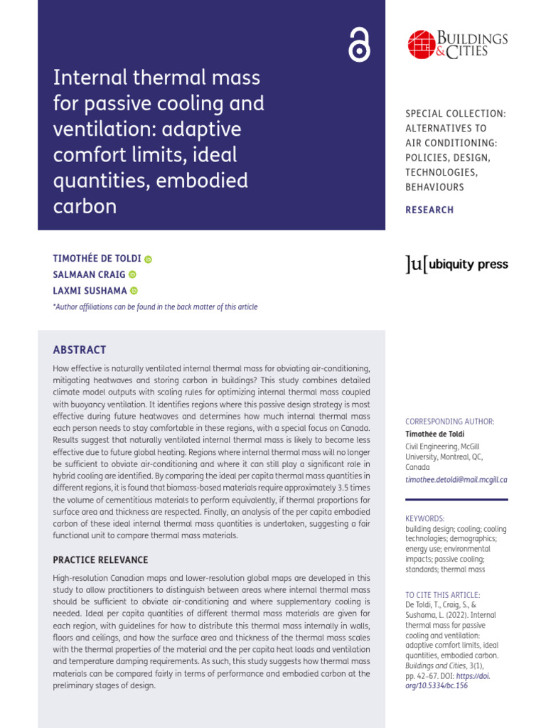 Internal Thermal Mass For Pass | PDF | General Circulation Model | Climate