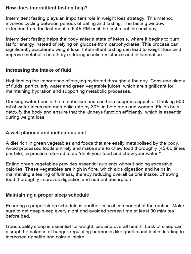 Intermittent Fasting | PDF