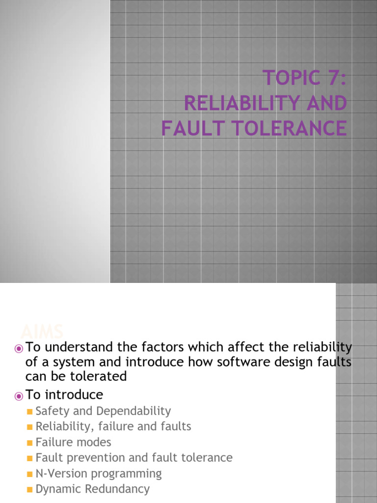 Rtes Reliability and Fault Torelance | PDF | Fault Tolerance ...