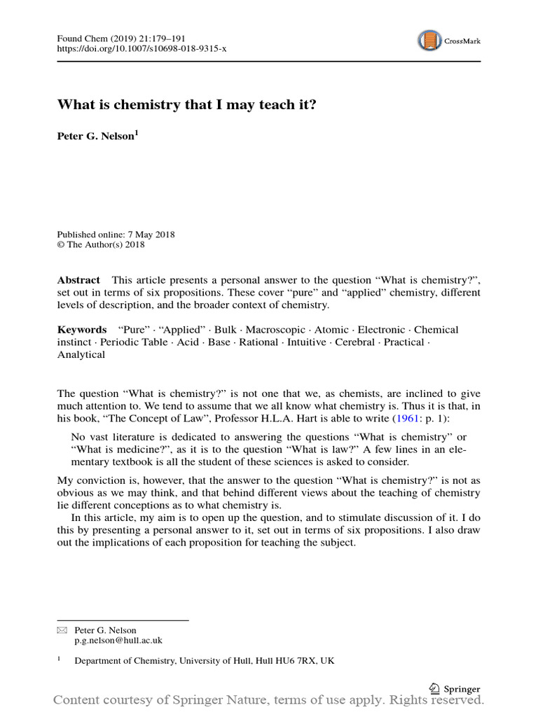 Understanding Pure and Applied Chemistry | PDF | Chemistry | Acid