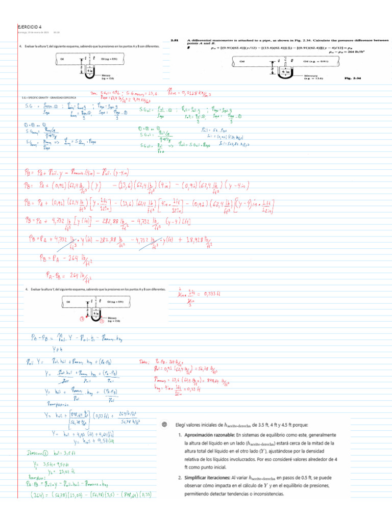 Ejercicio 4: S.G. Specific Gravity - Gravedad Especifica | PDF