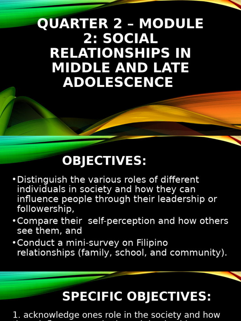 Social Relationships in Adolescence | PDF | Community | Leadership