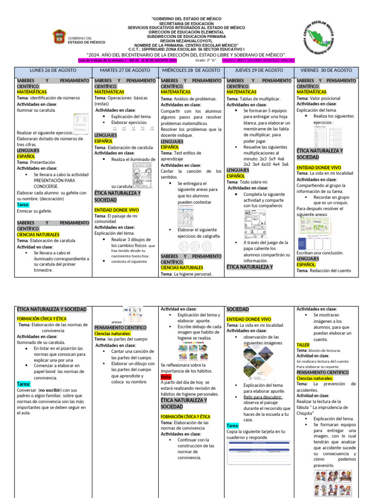 Guia Semanal 1 24-25 | PDF