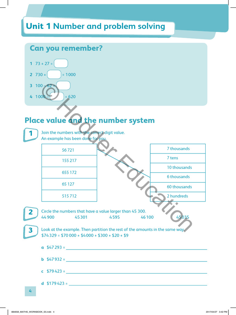 Cambridge Primary Mathematics Workbook 5 Second Edition Sample Pages ...