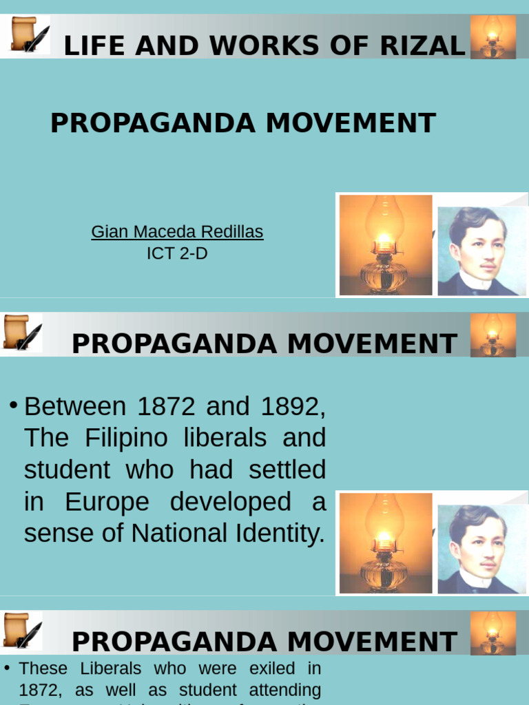 Propaganda Movement by Gian Redillas 1 | PDF | Philippines