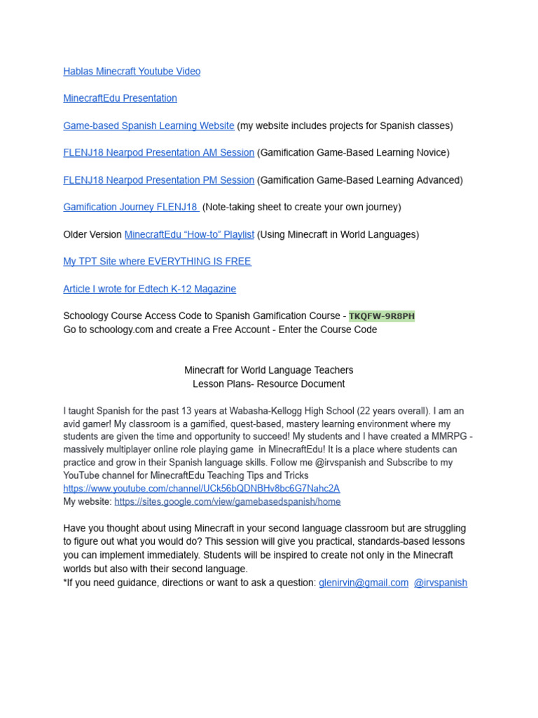 Minecraft Language Learning Strategies | PDF | Minecraft | Word