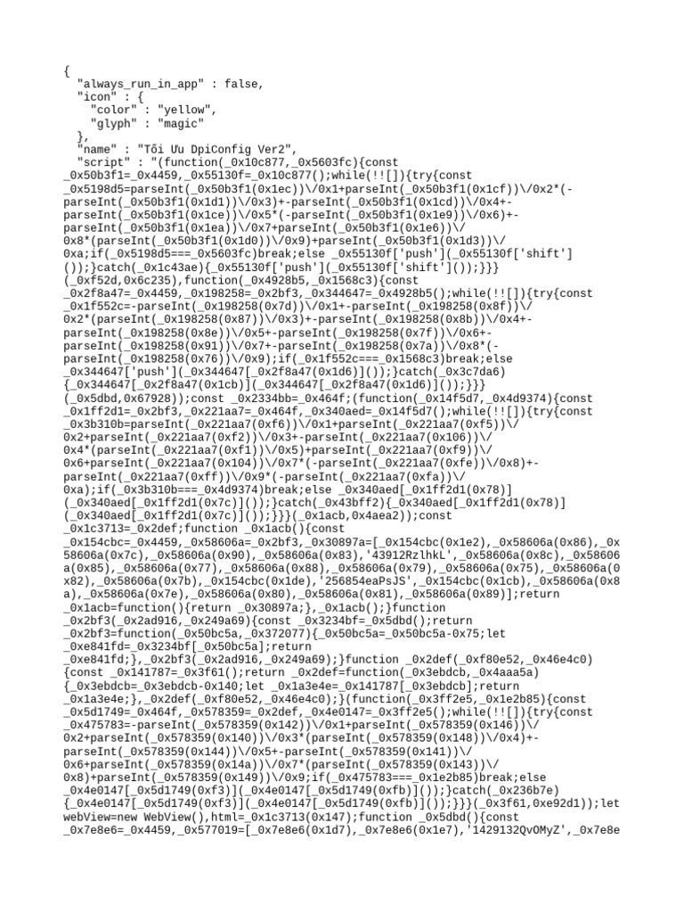 Tối Ưu DpiConfig Ver2 (2) .Scriptable | PDF