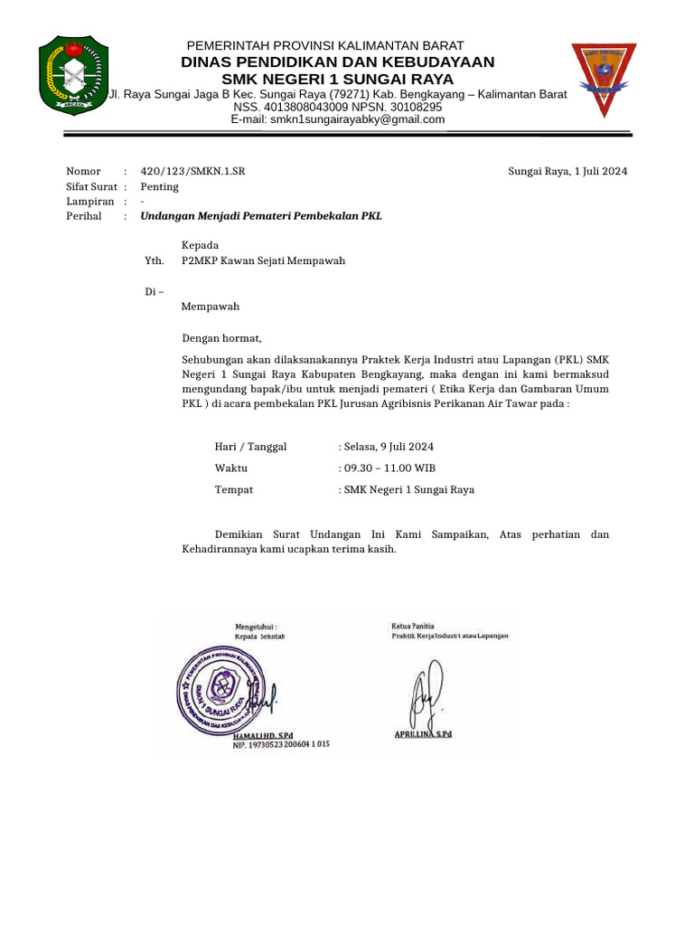 Surat Undangan Dudi Agp | PDF