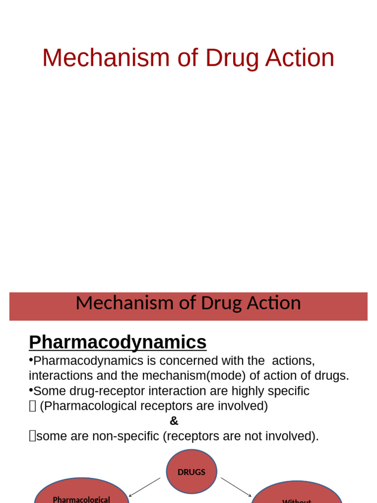 Mechanisms of Drug Action Explained | PDF | Receptor (Biochemistry ...