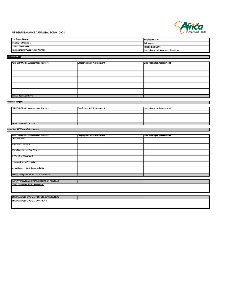 Employee Assessment Form - 2024 | PDF