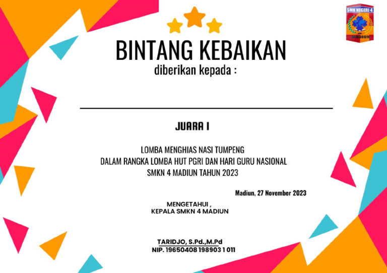 Sertif Juara 1 | PDF