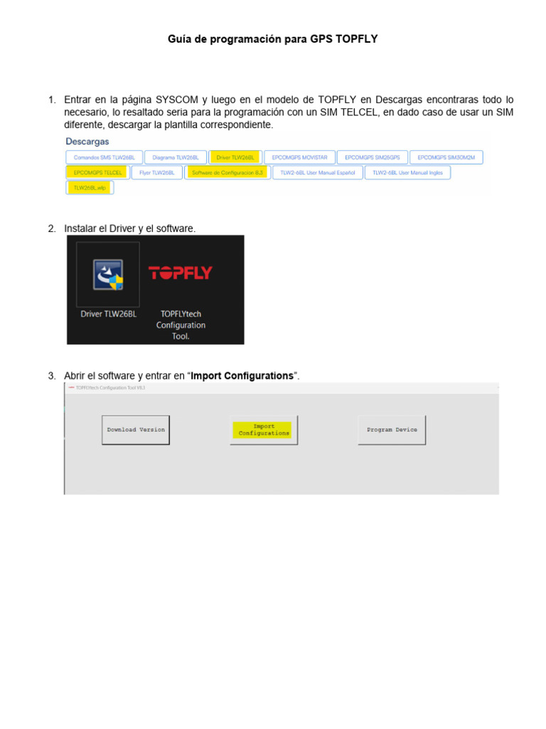 Manual de Programacion TOPFLY | PDF