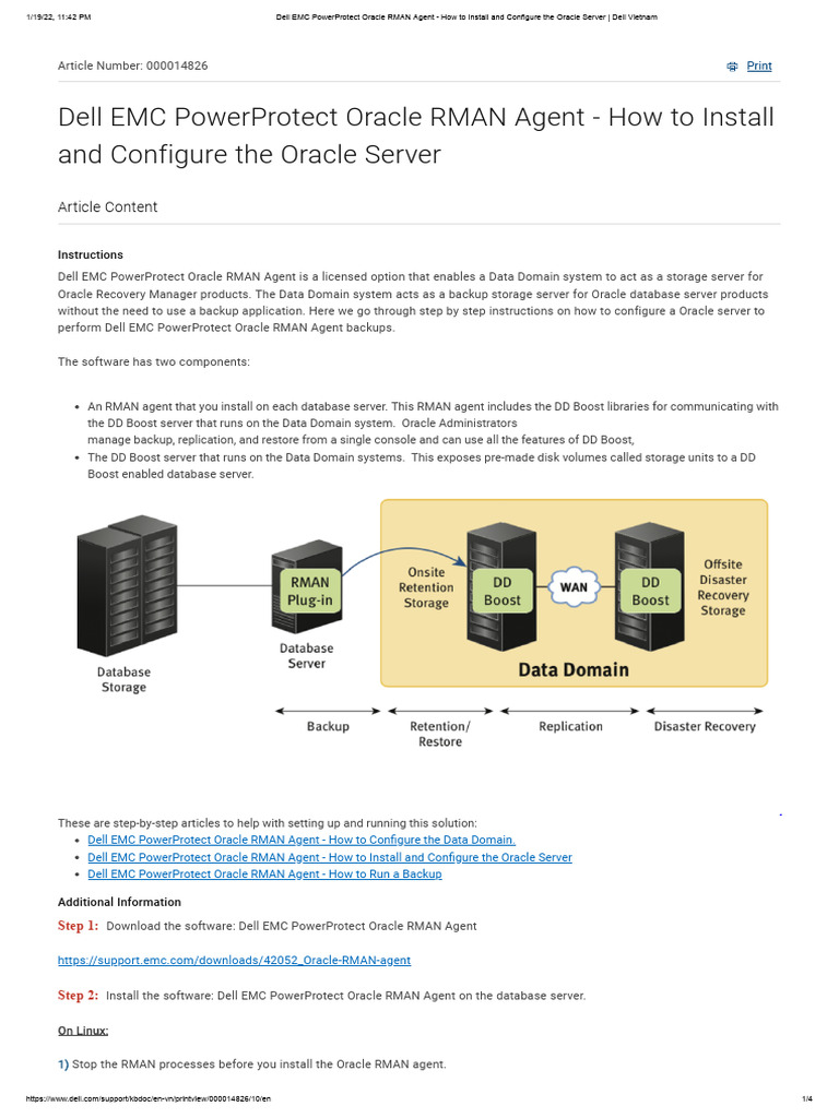 Dell EMC PowerProtect Oracle RMAN Agent - How To Install and Configure The Oracle Server - Dell ...