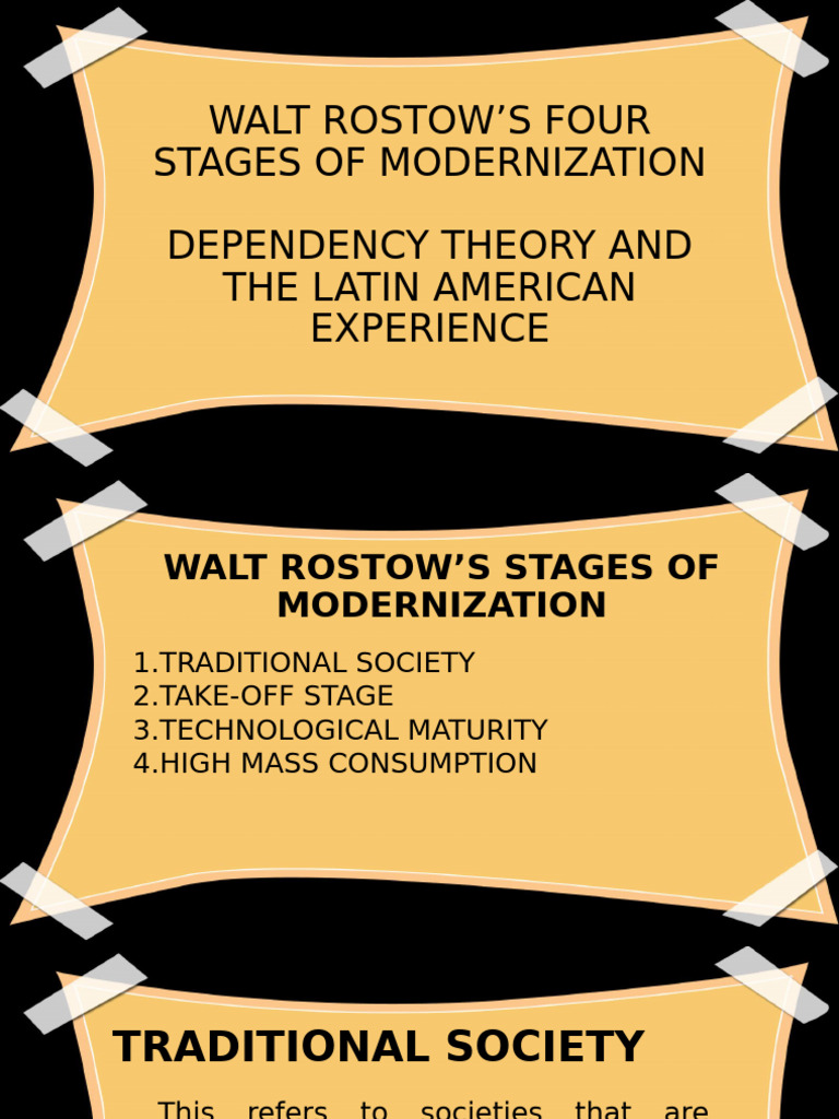 Walt Rostow's Four Stages of Modernization | PDF