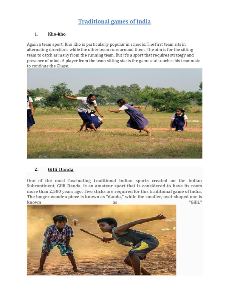 Traditional Games of India Explained | PDF