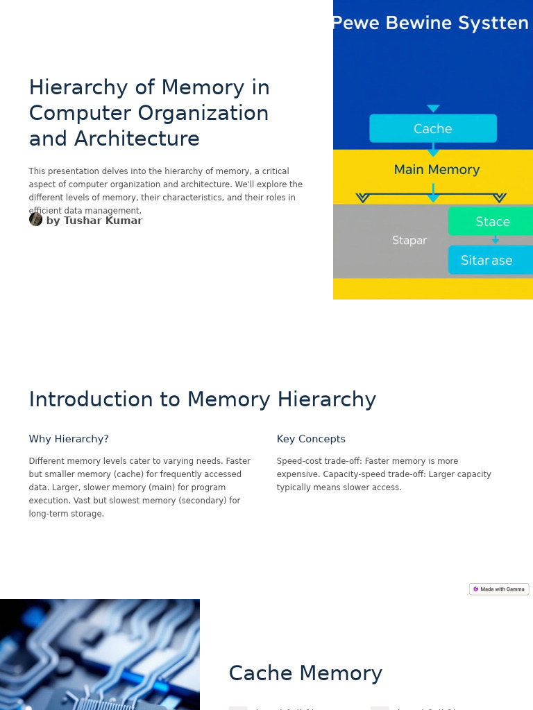 Hierarchy of Memory in Computer Organization and Architecture | PDF | Random Access Memory | Cpu ...