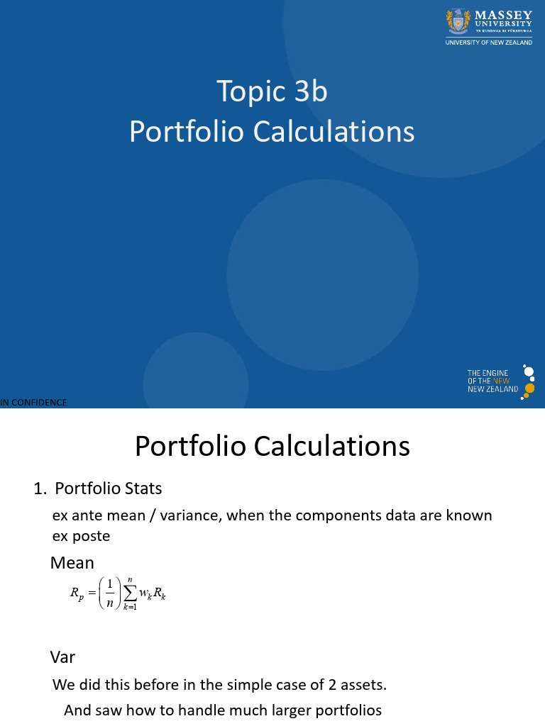 125.740 Topic 3B, 2024.1 | PDF | Variance | Covariance