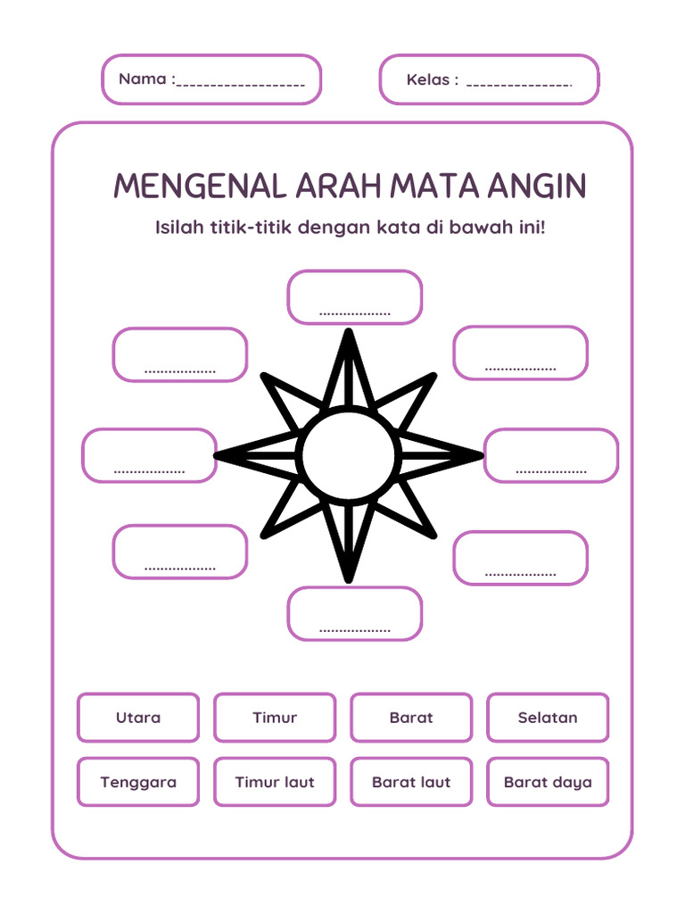 Mengenal Arah Mata Angin untuk Anak | PDF