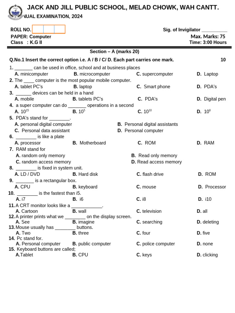 k.g 2 computer | PDF | Personal Computers | Random Access Memory