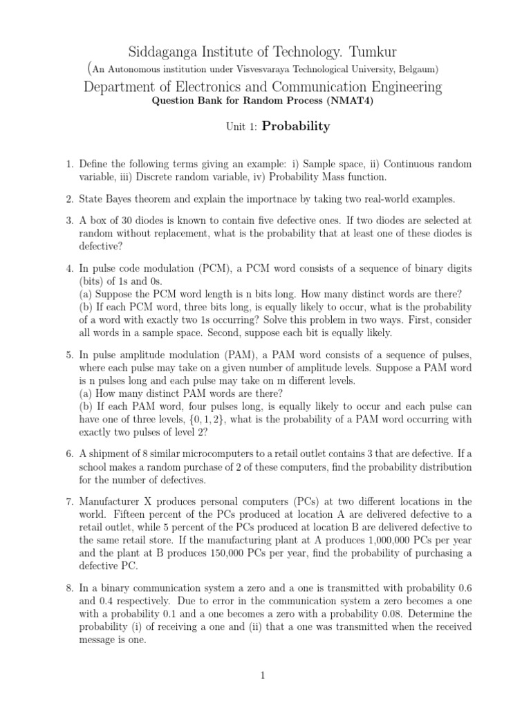 QB_2023 | PDF | Probability Density Function | Covariance