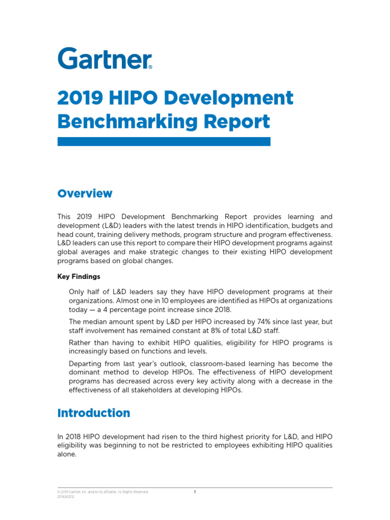 2019 HIPO Development Trends Report | PDF | Benchmarking | Economies