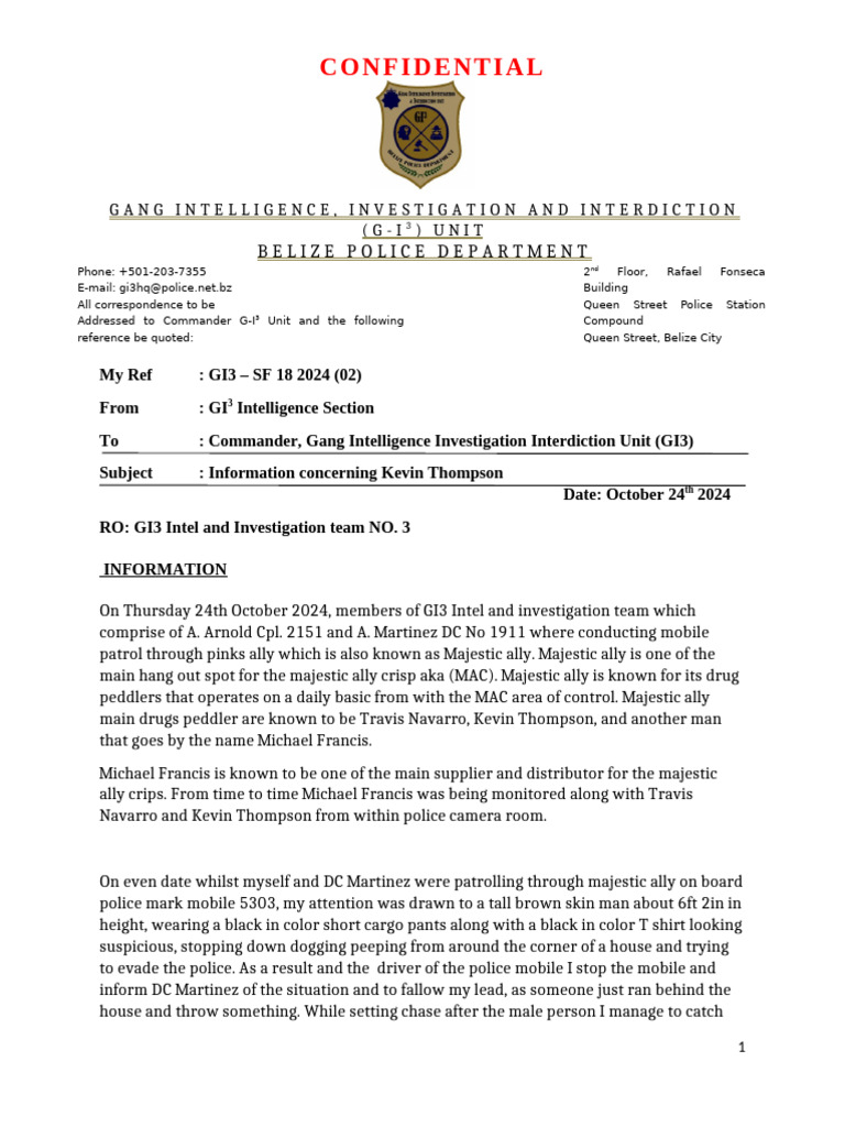 Kevin Thompson Drug Arrest Report | PDF