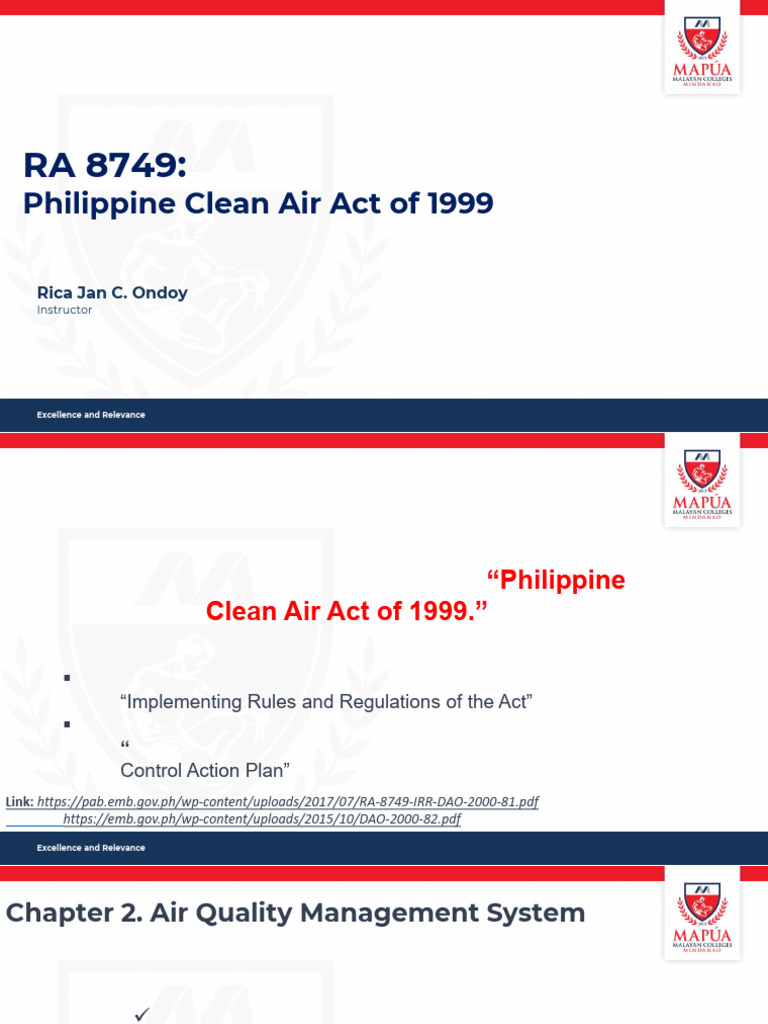 RA 8749 - Clean Air Act of 1999 | PDF | Kyoto Protocol | United Nations ...