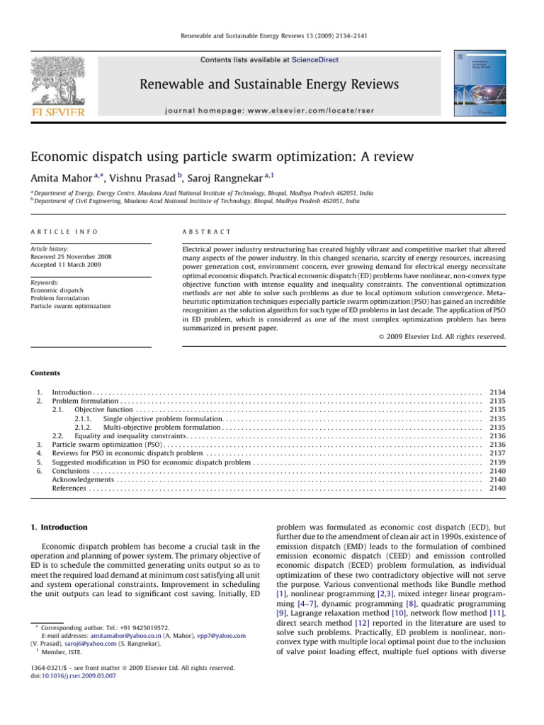 X 3 Economic - Dispatch - Using - Particle - Swarm - o | PDF | Mathematical Optimization ...