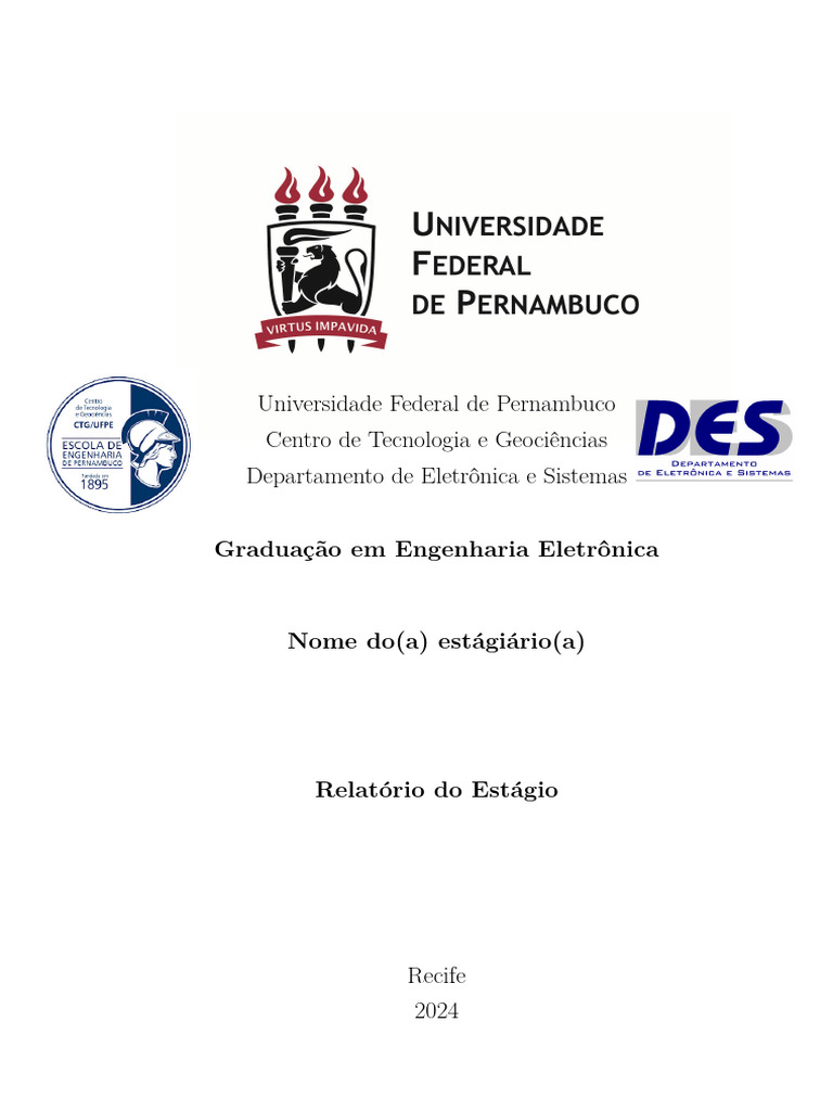 Modelo Relat-Rio de Est-Gio | PDF | Engenharia | Ciências Físicas