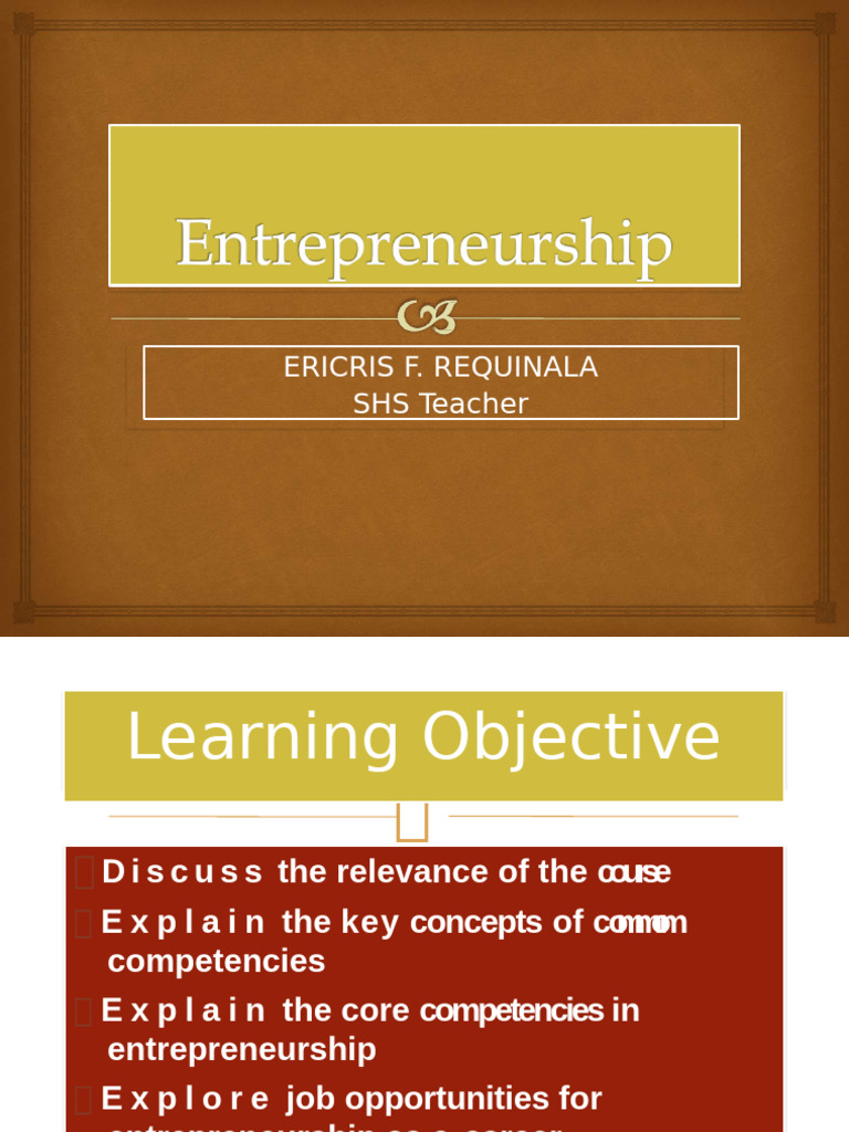 Unit 1 - Introduction To Entrepreneurship | PDF | Entrepreneurship ...