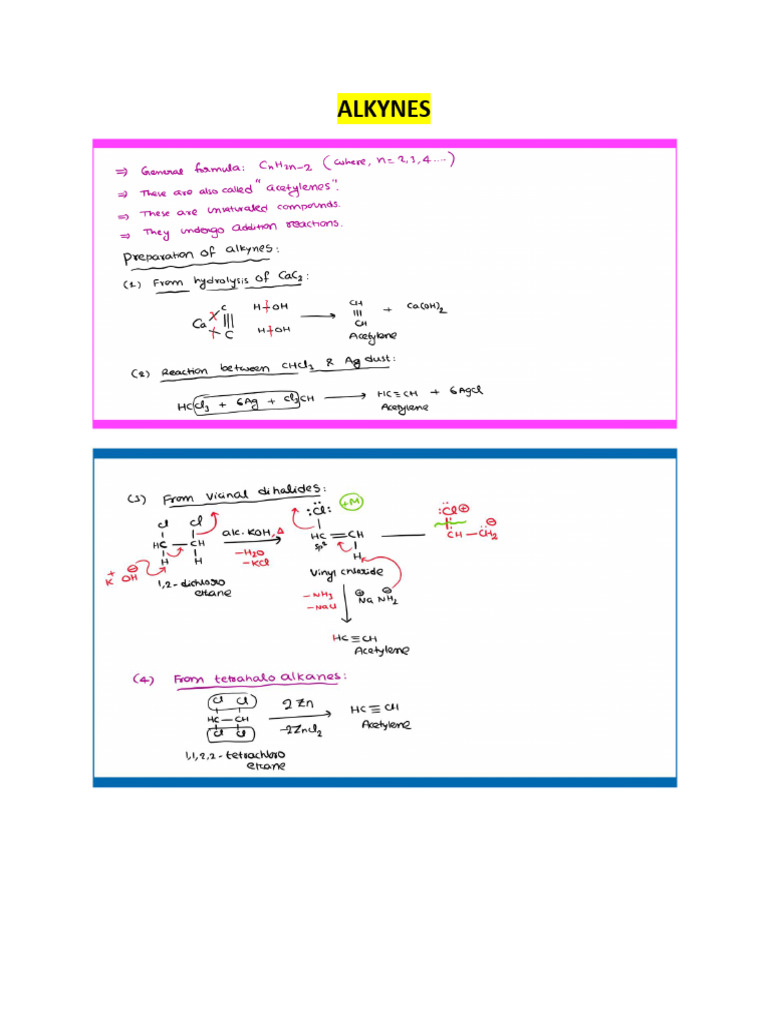 Alkynes & Benzene | PDF
