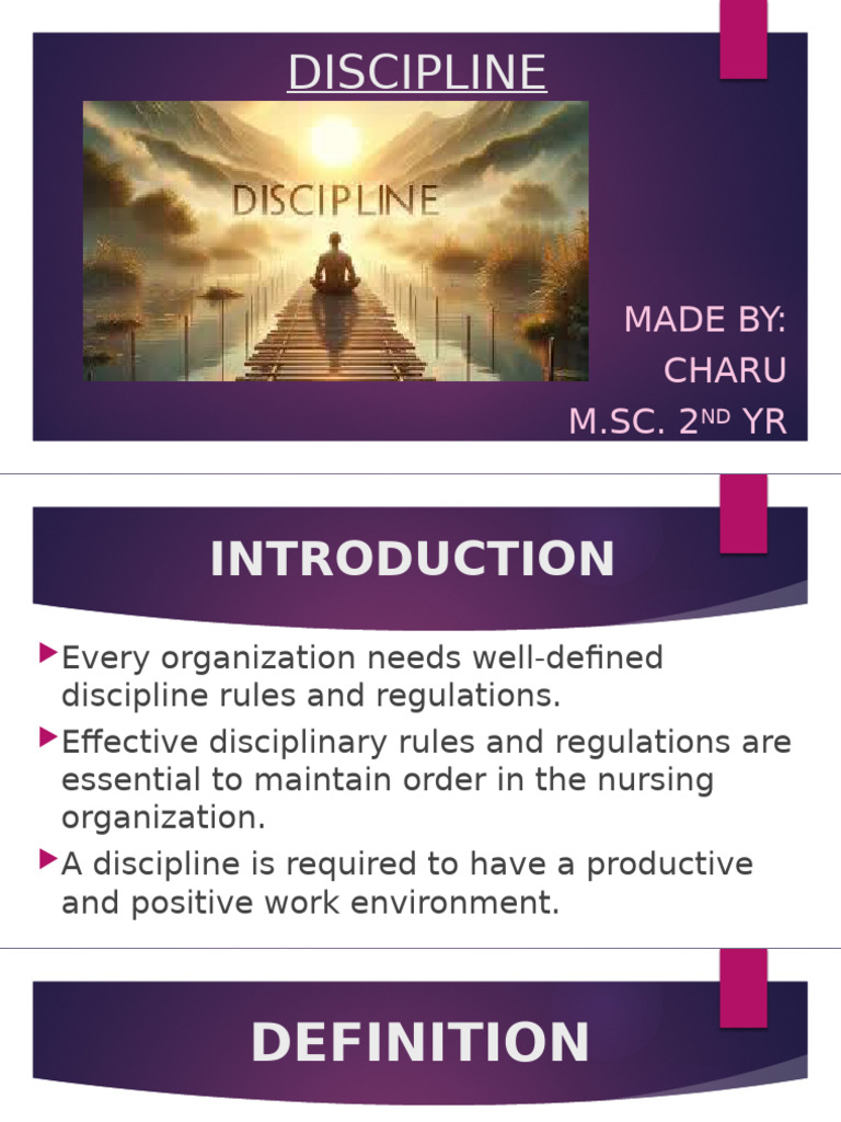 Discipline Ppt | PDF | Disciplines | Justice