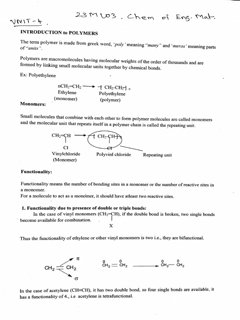 POLYMER study material MECH G2 | PDF