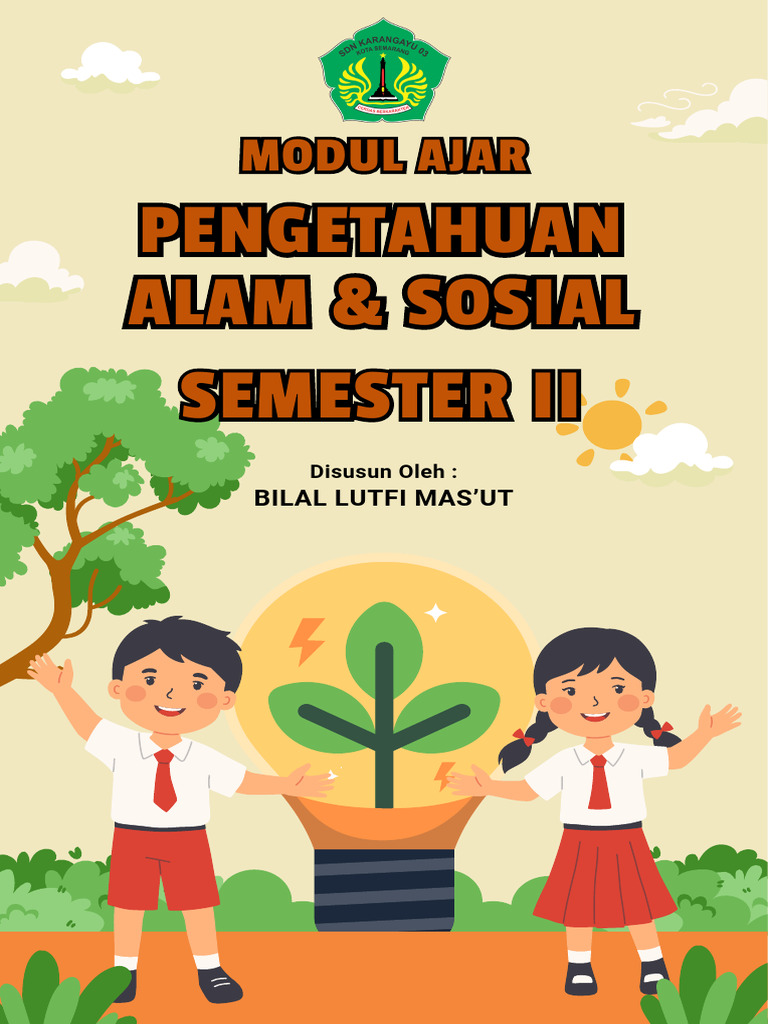 Sampul Buku Modul Ajar Ilmu Pengetahuan Alam & Sosial Kuning Oranye Dan ...