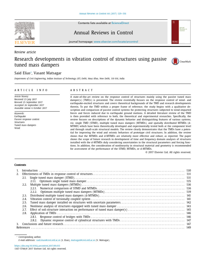 Elias-2017-Research Developments in Vibration Control of Structures Using Passive Tuned Mass ...