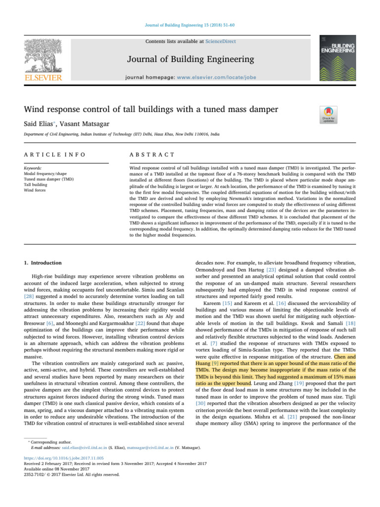 Elias-2018-Wind response control of tall buildings with a tuned mass ...