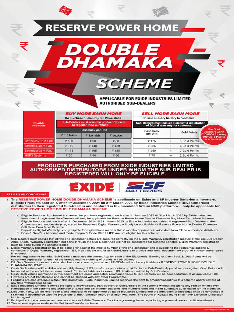 Reserve Power Home Double Dhamaka Scheme - Dec'24-Mar'25 | PDF ...