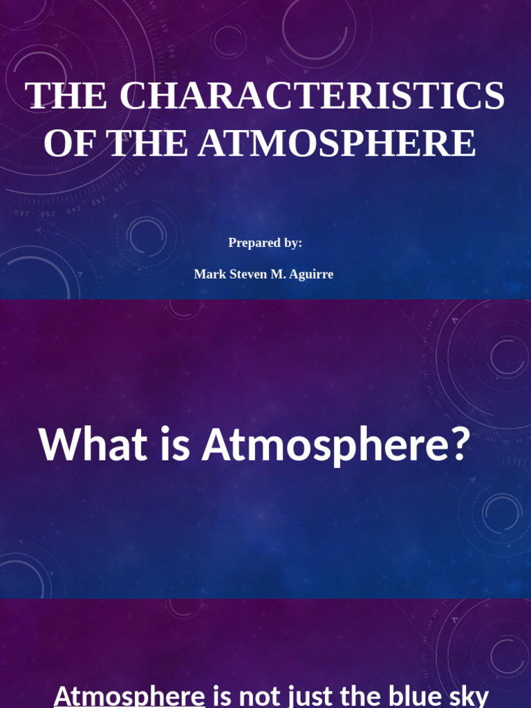 Characteristics of Earth's Atmosphere | PDF