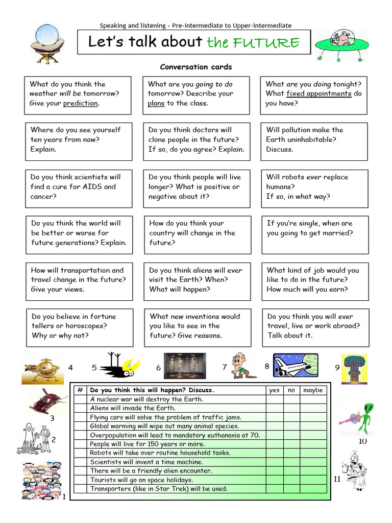 Future Predictions Conversation Cards | PDF