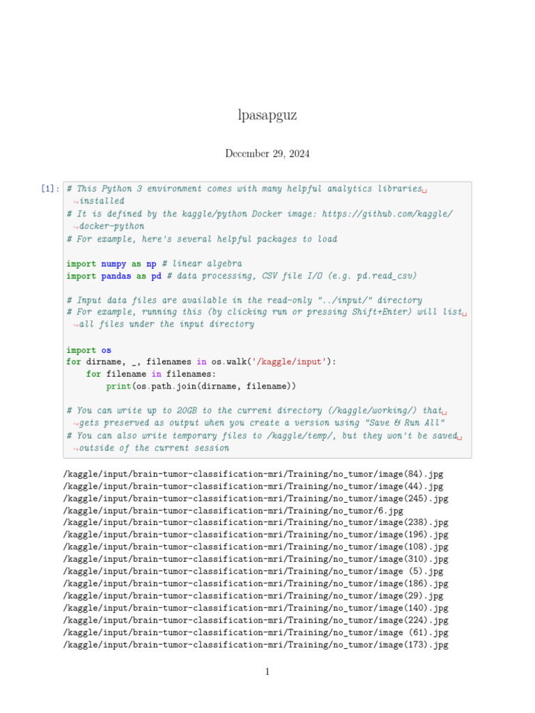 Fork of Brain Tumour Last | PDF | Filename | Computer Programming
