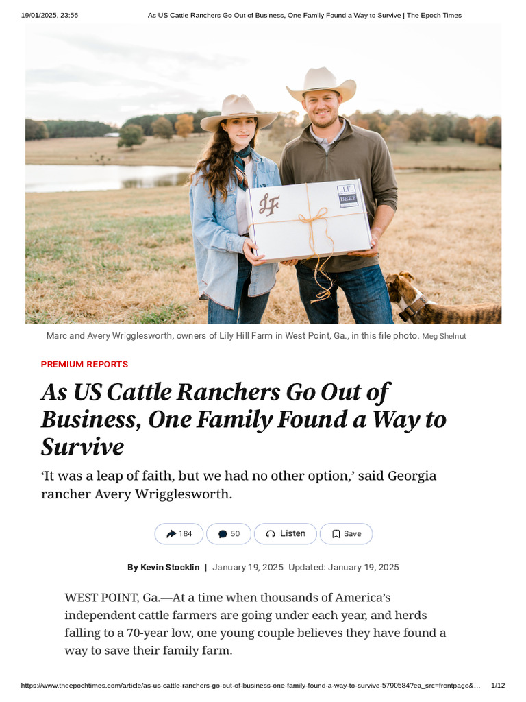 As US Cattle Ranchers Go Out of Business, One Family Found A Way To Survive - The Epoch Times ...