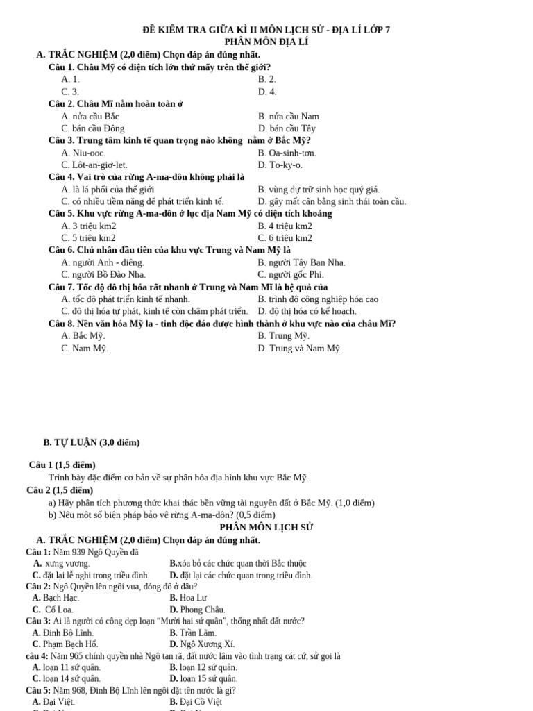 De Thi GK2 LS DL 7 CD de 1 | PDF