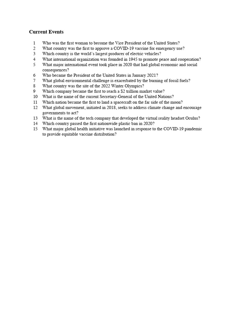 current events | PDF